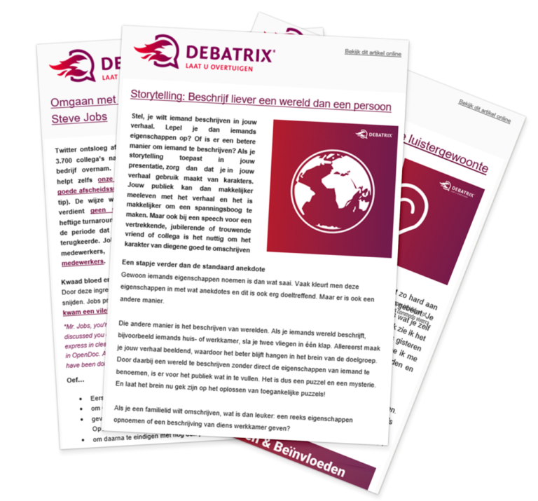 Receive an exclusive persuasion tip every week! – Debatrix International